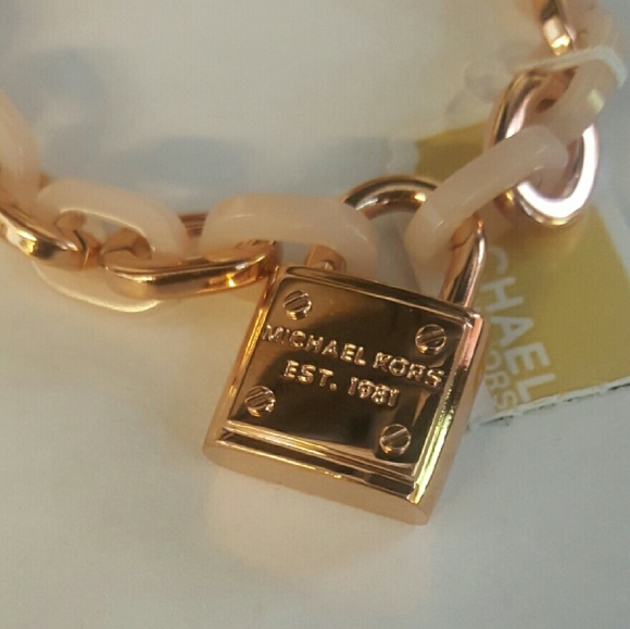 MICHAEL Michael Kors | Jewelry | Mk Padlock Rose Gold Tone Toggle Bracelet | Poshmark