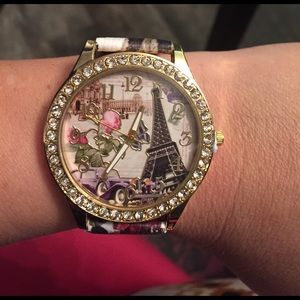 Accessories | Eiffel Tower Paris Watch Rhinestone Bling New | Poshmark