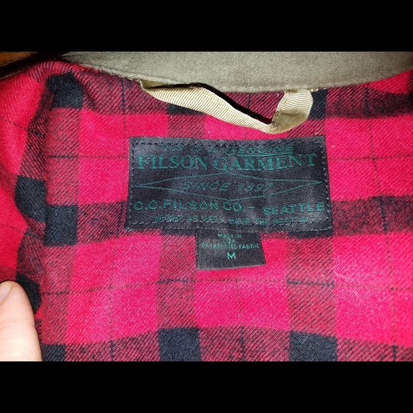 Filson | Jackets & Coats | Tin Cloth Fleece Lined Packer Coat Jacket ...