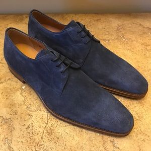 Magnanni | Shoes | Magnanni Navy Suede Oxfords | Poshmark