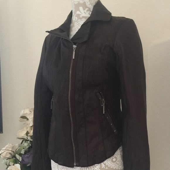 Vintage | Jackets & Coats | Bernardo Jacket Distressed Leather ...
