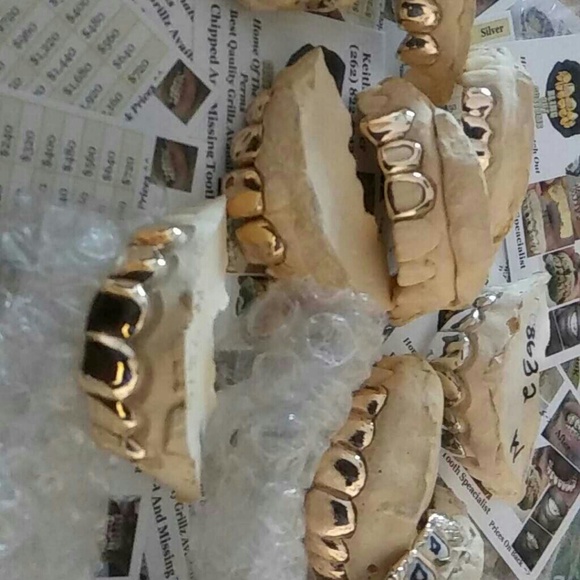 Bling Out Customs | Accessories | 6 Permanent Look Custom Gold Grillz ...