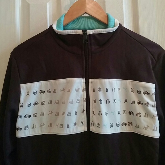 Puma | Jackets & Coats | Pixel Art Puma Zip Up Track Jacket | Poshmark