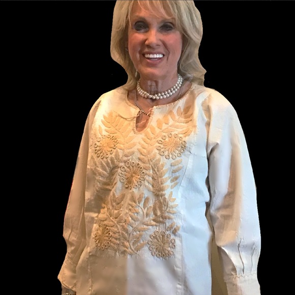 Cielito Lindo | Tops | New Handmade Embroidered Boho Ethnic Blouse Top ...