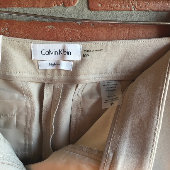 Calvin Klein | Pants & Jumpsuits | Calvin Klein Tan Trousers | Poshmark