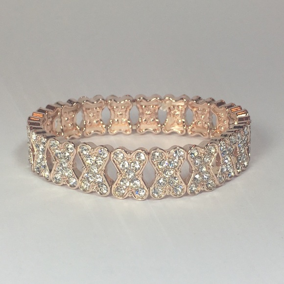 Iceaholic | Jewelry | Excalibur Bracelet Rose Gold W Clear Crystals ...