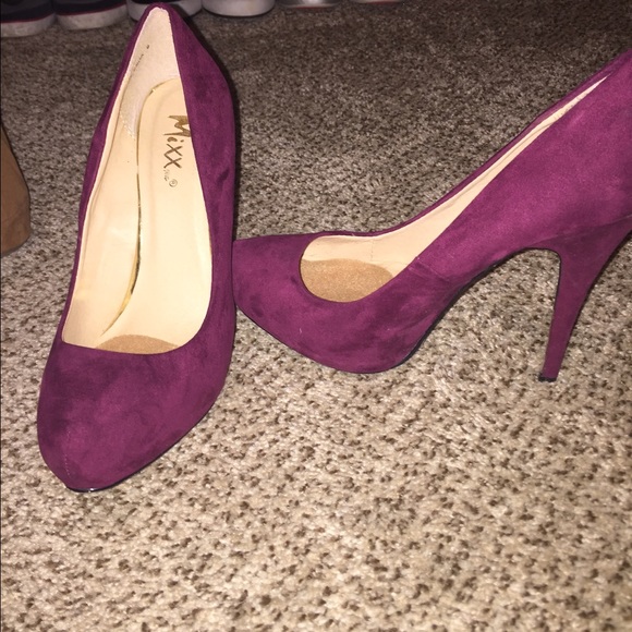 Shoes | Burgundy Suede Heels | Poshmark