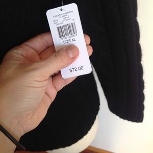 Kate Hill | Sweaters | Kate Hill Black Cable Knit Wool Sweater Nwt ...