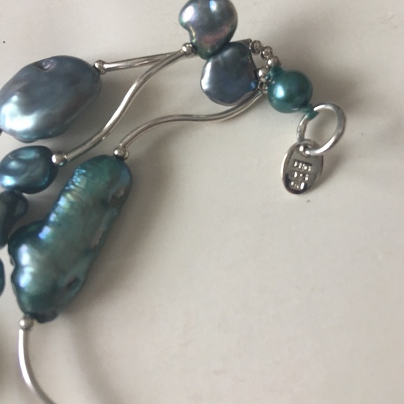 Lucoral | Jewelry | Nwt Lucoral Light Blue Cultured Pearl Necklace Ss ...