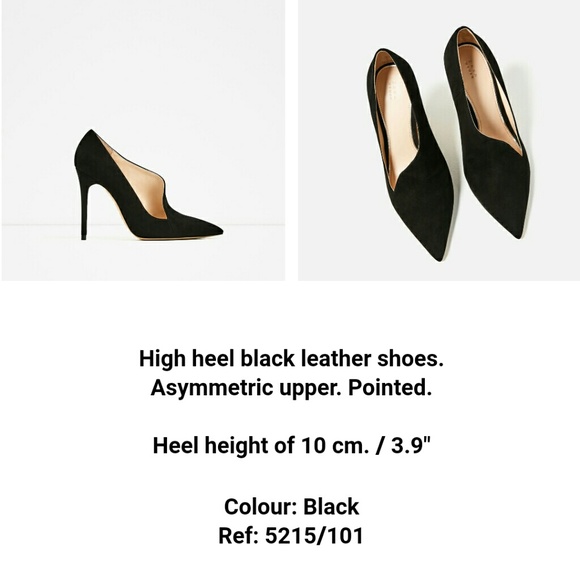 Zara | Shoes | Nwt Zara Assymetric Leather High Heel Shoes 6 36 | Poshmark