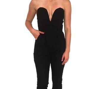 21% off Pants - Sleek Bodycon strapless wide leg fitted top romper from ...
