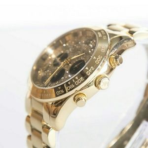 Michael Kors | Accessories | Nwt Michael Kors Crystal Chronograph Gold ...