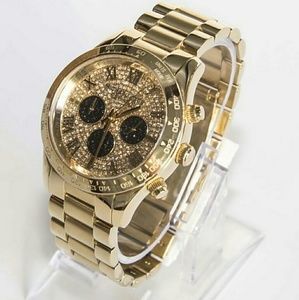 Michael Kors | Accessories | Nwt Michael Kors Chronograph Crystal Watch ...