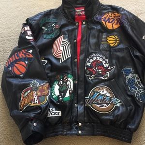 Jeff Hamilton | Jackets & Coats | Vintage Jeff Hamilton Leather Nba Team Jacket | Poshmark
