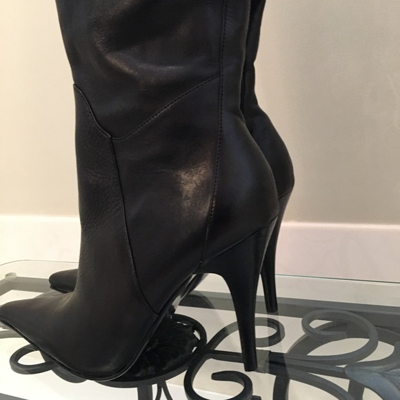 Charles David | Shoes | Amazing Charles David Black Leather Boots 75 38 ...