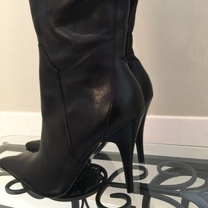 Charles David | Shoes | Amazing Charles David Black Leather Boots 75 38 ...