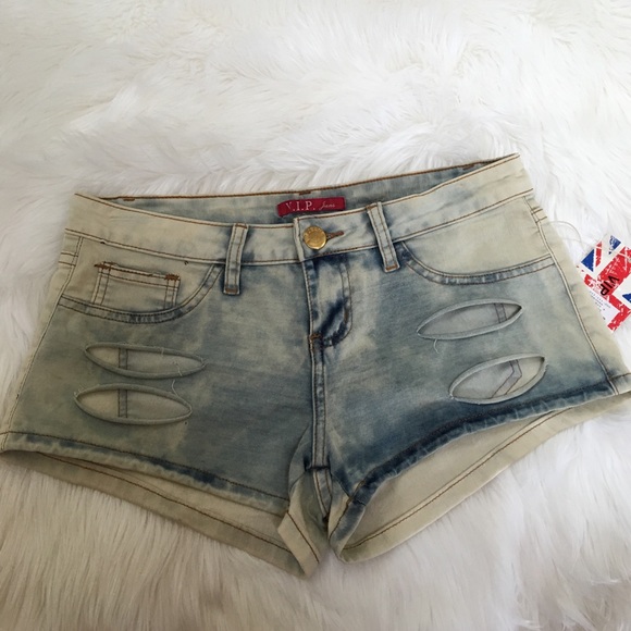 VIP | Shorts | Vip Jean Denim Short Shorts Light Blue Lowrise | Poshmark