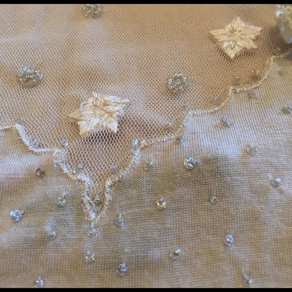 Hot Kiss | Tops | Rare Beaded Crochet Star Cami Tank Top Cream | Poshmark