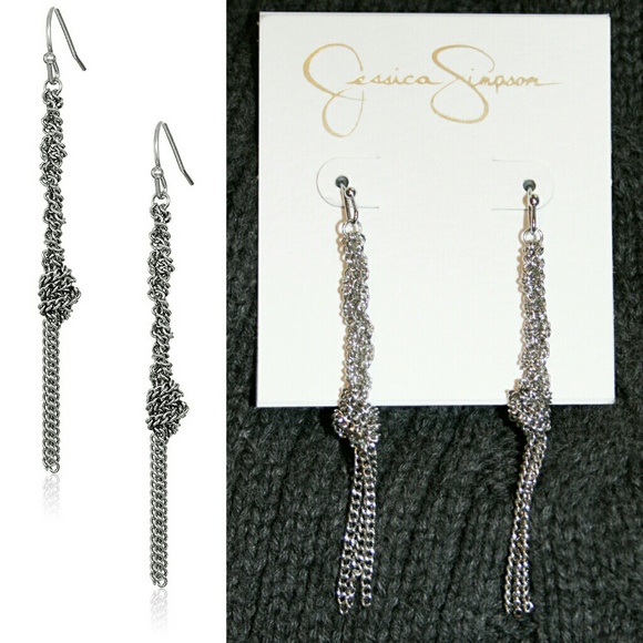 Jessica Simpson | Jewelry | Jessica Simpson Knotted Chain Earrings Nwt ...