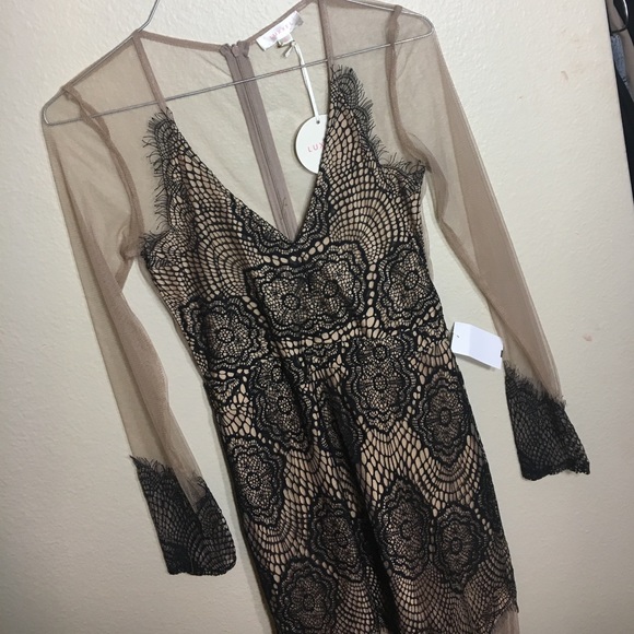 Dresses | For Love And Lemons Look Alike Nude Sheer Dress | Poshmark