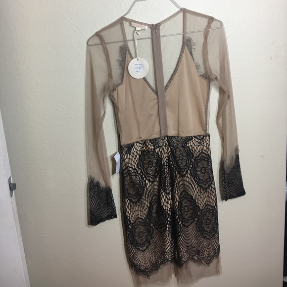 Dresses | For Love And Lemons Look Alike Nude Sheer Dress | Poshmark