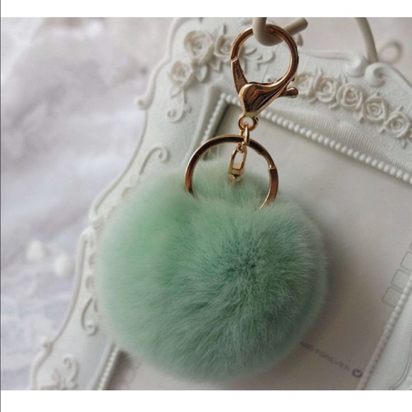 Accessories | New Sea Green Pom Pom Key Chain | Poshmark