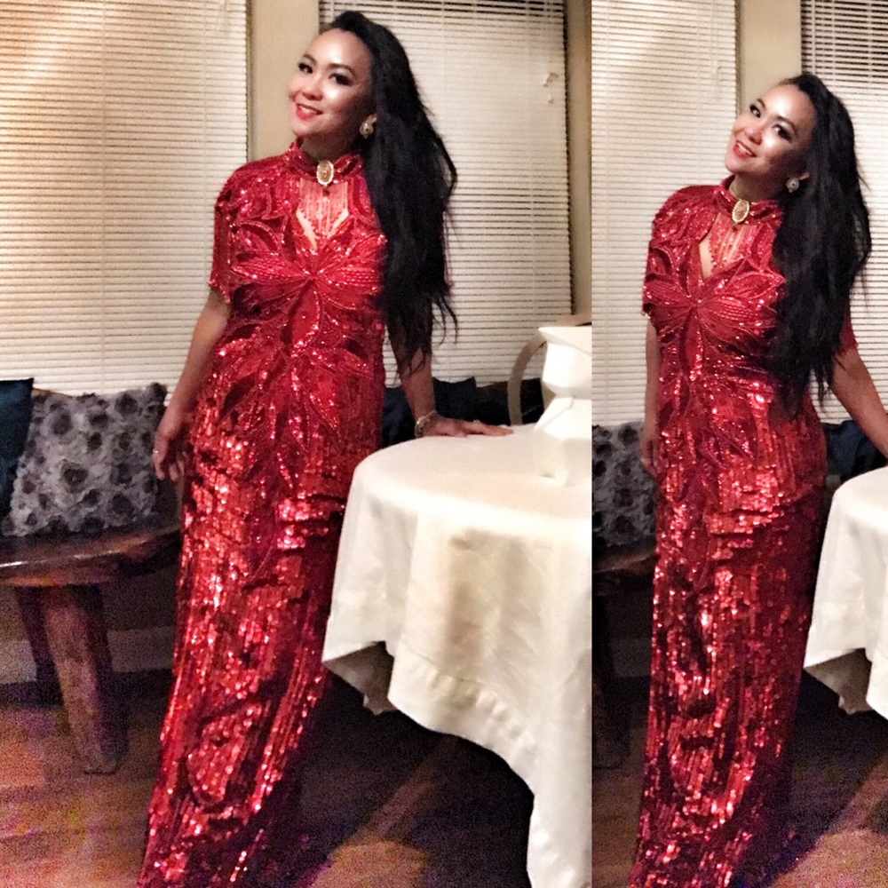 Preloved Beaded Red Gown, $199 Homecoming Prom - Gem