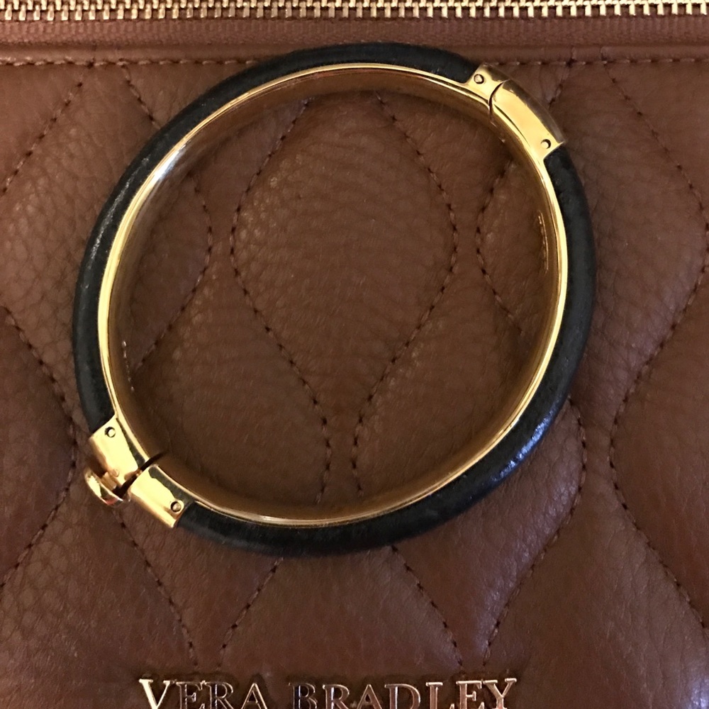 Coach Black, Leather Texture Bangle - Gem