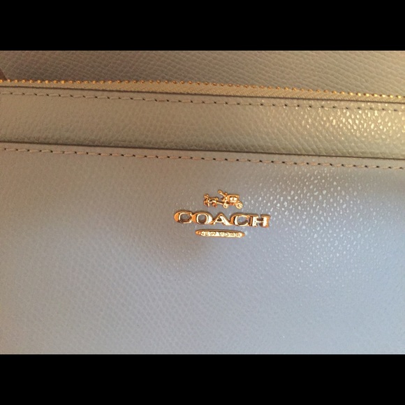 Coach | Bags | Coach Light Blue Handbag And Wallet | Poshmark