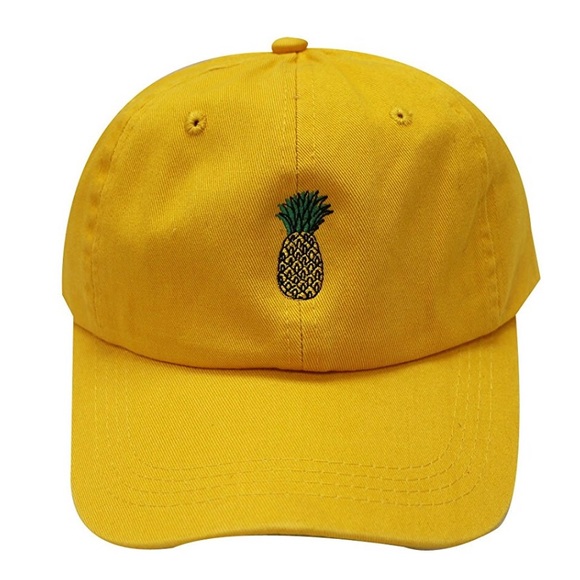 golden dreams | Accessories | Goldyellow Baseball Cap Pineapple ...
