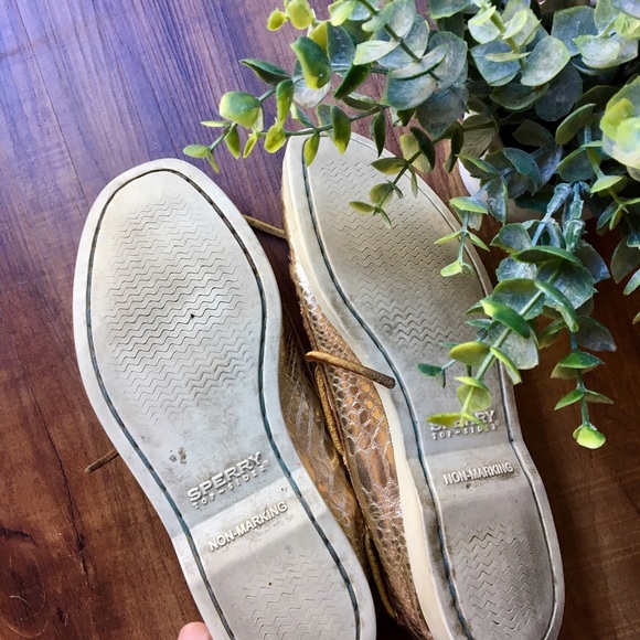 Sperry | Shoes | Gold Python Snake Skin Sperry Boat Shoes | Poshmark