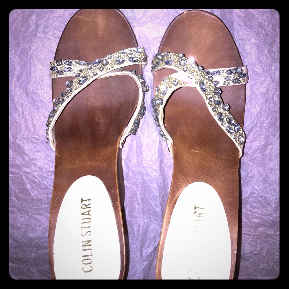 Colin Stuart Wood Platform Wedges - Gem