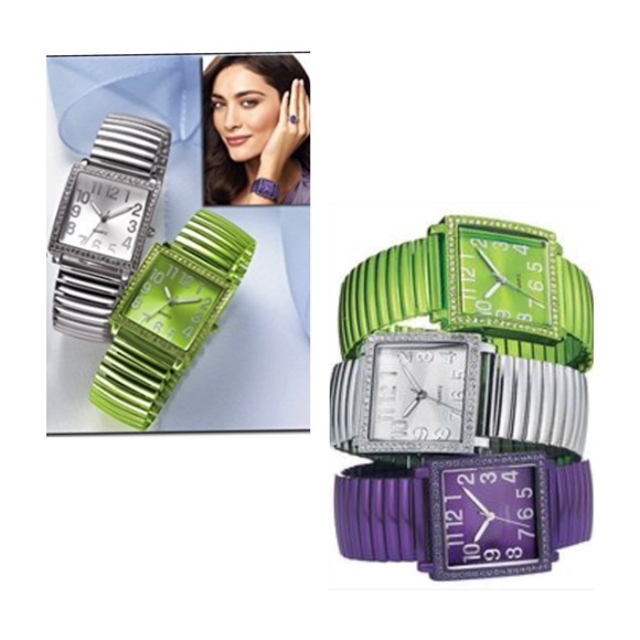 Avon | Accessories | Metallic Square Expansion Watch | Poshmark
