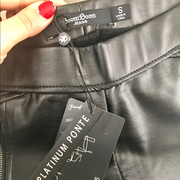 Boom Boom Jeans | Pants & Jumpsuits | Nwt Sexy Leather Pants With Side ...