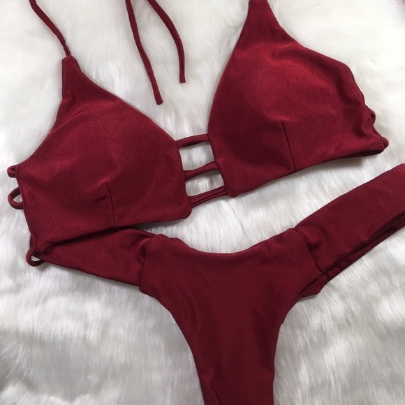 acacia swimwear | Swim | Sale Maroon Brazilian Bikini | Poshmark