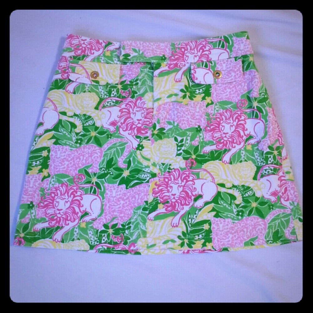 Lilly Pulitzer Animal Crackers Corduroy Lion Skirt - Gem