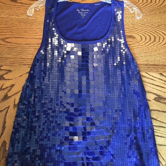 Chico's | Tops | Chico Sequined Blouse 5 | Poshmark