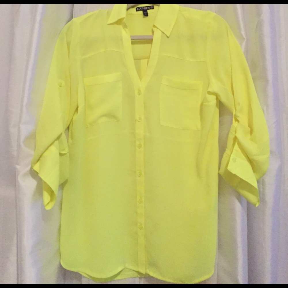 Neon Yellow Blouse - Gem