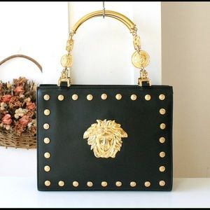 Versace | Bags | Gianni Versace Couture Leather Vintage Handbag | Poshmark