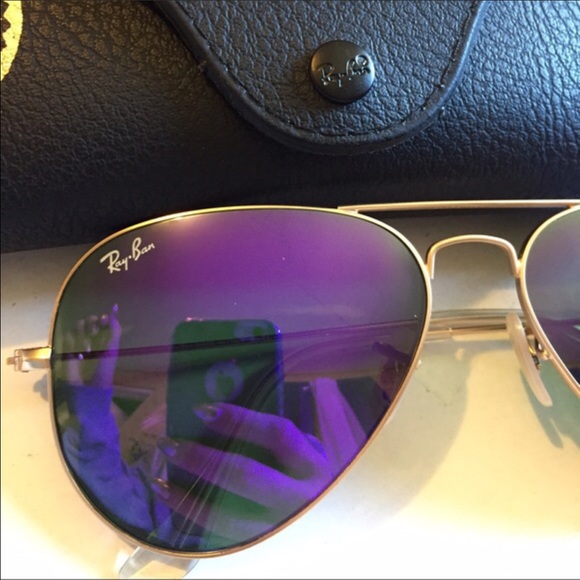 Ray-Ban | Accessories | Brand New Raybans Rb325 Purple Flash Mirror ...