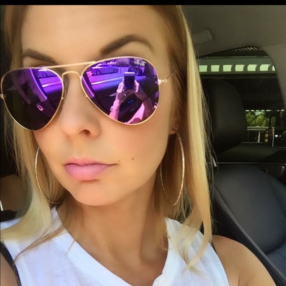 Ray-Ban | Accessories | Brand New Raybans Rb325 Purple Flash Mirror ...