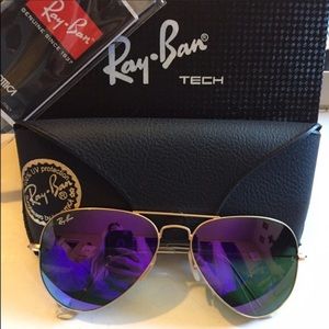 Ray-Ban | Accessories | Brand New Raybans Rb325 Purple Flash Mirror ...