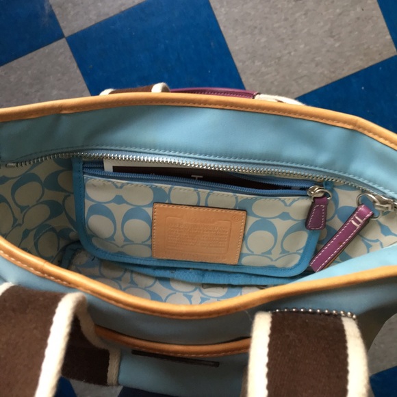 Coach | Bags | Coach Baby Blue Hand Bag | Poshmark