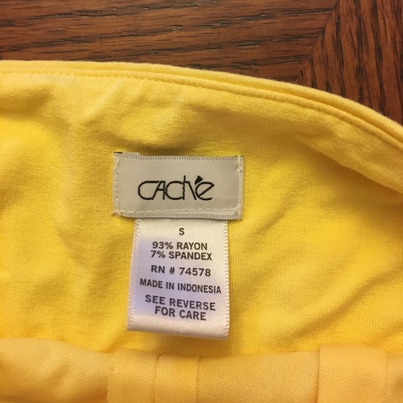 Cache | Dresses | Yellow Cache Halter Dress | Poshmark