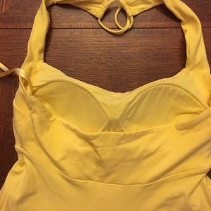 Cache | Dresses | Yellow Cache Halter Dress | Poshmark