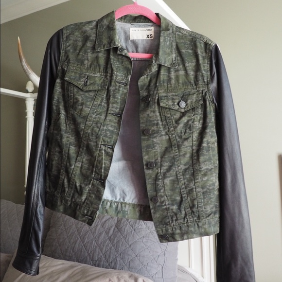 rag & bone | Jackets & Coats | Rag Bone Camo Leather Jacket | Poshmark