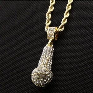 Accessories | Iced Cz Microphone Mic Pendant Chain | Poshmark