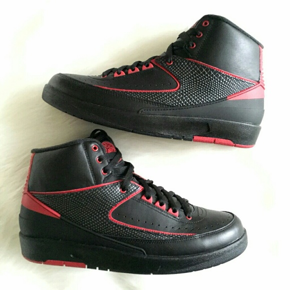 Jordan | Shoes | Air Jordan Retro 2 Ii Blackvarsity Red Sneakers | Poshmark