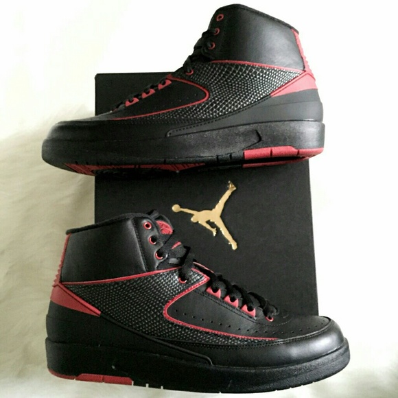 Jordan | Shoes | Air Jordan Retro 2 Ii Blackvarsity Red Sneakers | Poshmark