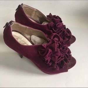 Qupid | Shoes | Purple Vintage Inspired Ruffe Pumps | Poshmark